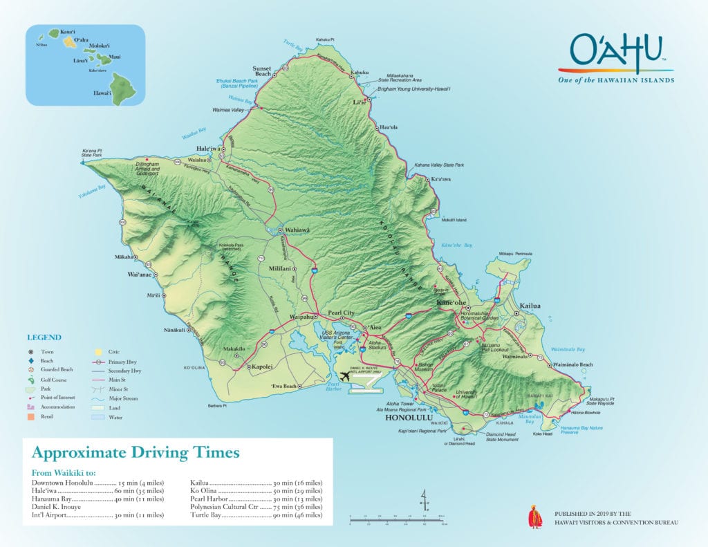 Island Itinerary Maps - Waikiki Adventures